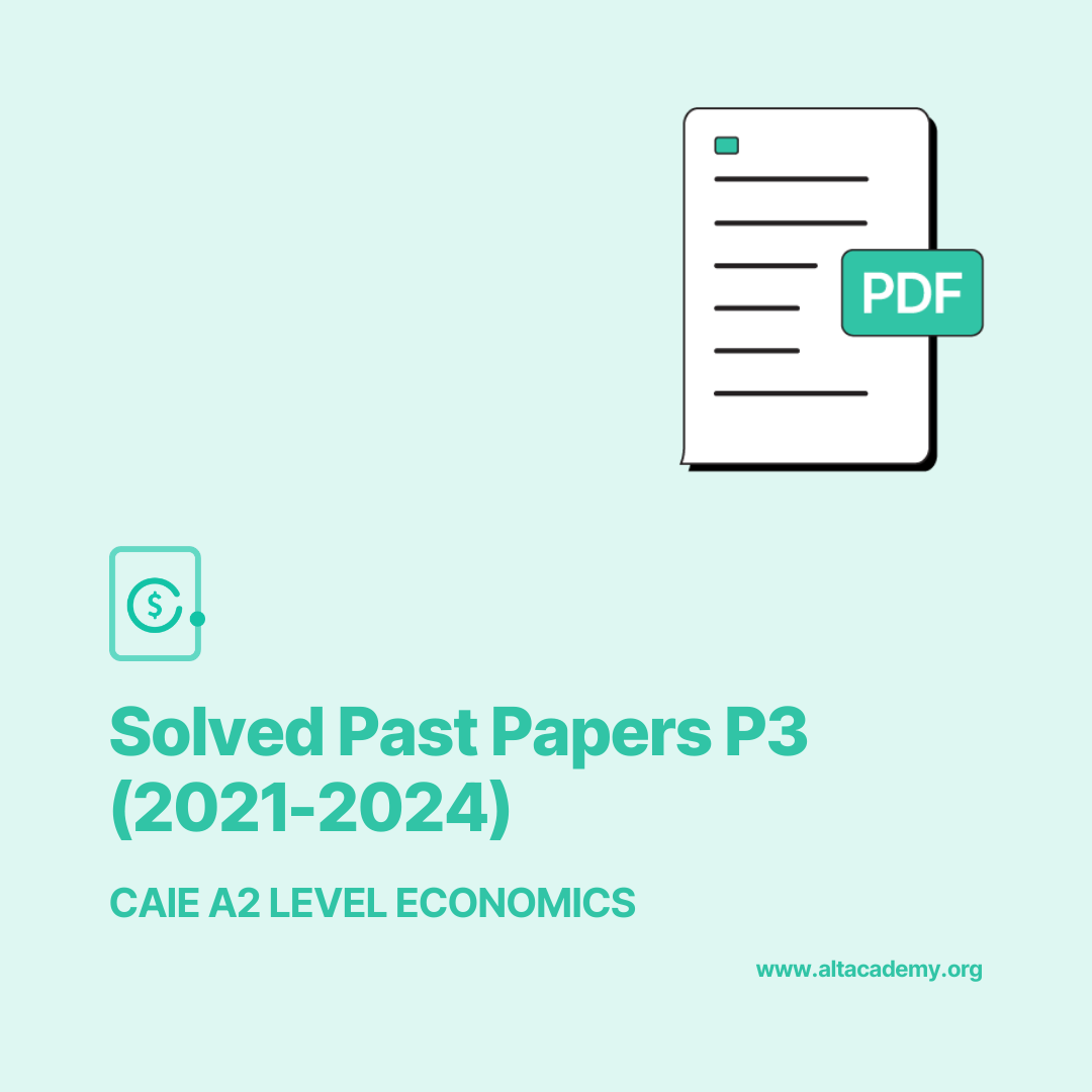 Economics A2 Solved Past Paper (pdfs) - Alt Academy