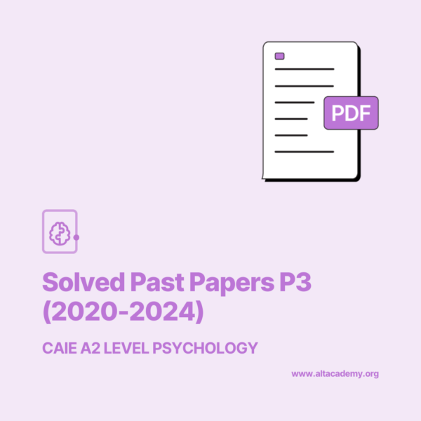 Psychology A2 Solved Past Paper (pdfs) - Alt Academy